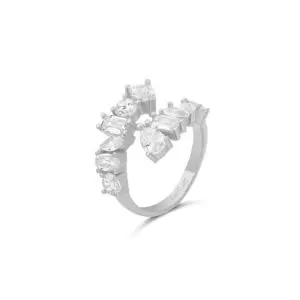 SHYMI Multi Shape Coil Ring - Silver