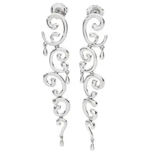 LUCY QUARTERMAINE Solid Sterling Elet Drop Earrings - Silver