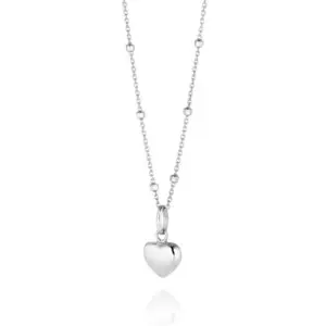NELLOU JEWELLERY Heart Charm Necklace Sterling - Silver