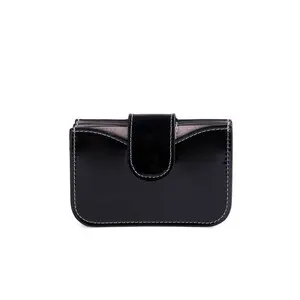 JURGI BRAND Neutrals / Accordion Wallet In Patent Leather – & Sand - Black