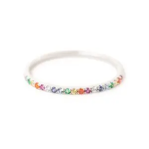 BELINDA JEWELZ Kaylee Half Eternity Pride Ring - Gray/yellow
