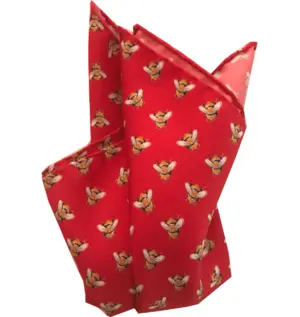 LAZYJACK PRESS Buzzed Pocket Square - Red