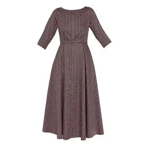 KAROLINA OZOLINSIUTE Leyla Maxi Geometric Print Cotton Dress With Raglan Sleeves