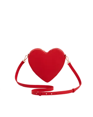 FABLE ENGLAND Penelope Heart Crossbody Bag - Red