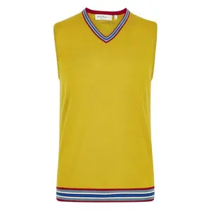 MG RIVERS Mustard Extrafine Merino Tank Top - Yellow