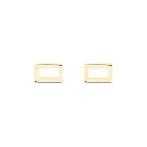 SHEIDA FARROKHI Rectangle Stud Earrings Solid Yellow - Gold/yellow