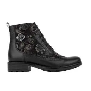 EMBASSY LONDON USA Milliner Emboss Ankle Boots - Black