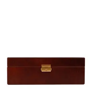 TIME RESISTANCE Leather Watch Box Organizer Silence - Brown