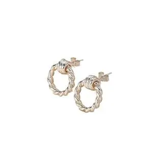 POSH TOTTY DESIGNS Tether Hoop Stud Earrings - Silver