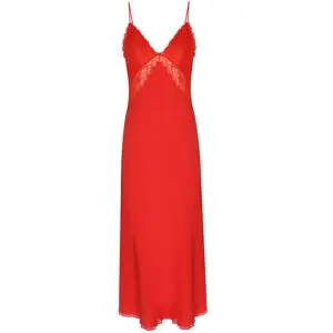 BOCAN COUTURE Philippa Silky Chiffon Nightgown Dark - Orange