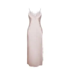 SASHA LA MER Pink / Silver Elisabeth Silk Slip Dress, Color Silver Shadow Pearl - Pink/silver