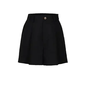 ANSE VICTORIN Mia Linen Shorts - Black