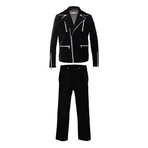 DAVID WEJ Washington Corduroy Biker Set - Black