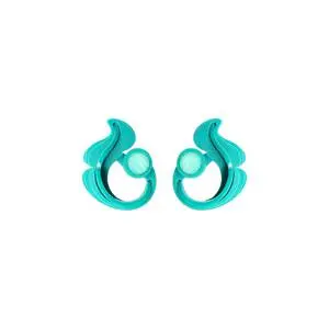 GISSA BICALHO Handmade Acrylic Earring Petals And Stone Turquoise - Green