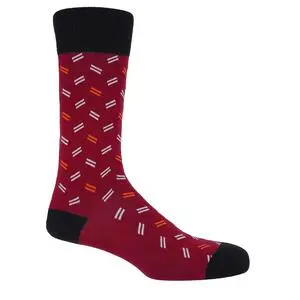 PEPER HAROW - MADE IN ENGLAND Parallel Socks Burgundy - Red