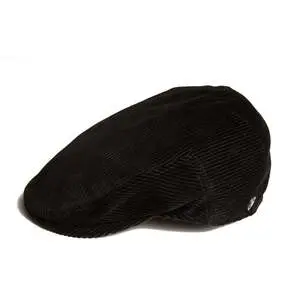 DASMARCA HATS Dylan Italian Cord Flat Cap - Black