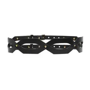 HAUTE CUIR Ivara Waist Leather Belt - Black