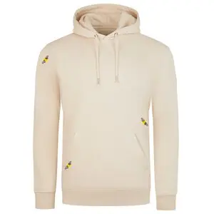 INGMARSON Neutrals Bee Embroidered Hoodie Ecru - Beige