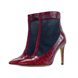 STESSA BY SARAH Valentina Croc Mesh Boot
