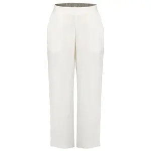 SMART AND JOY Straight Linen Pants - White