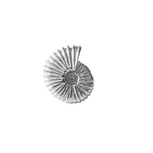LEE RENEE Ammonite Lapel Pin - Silver