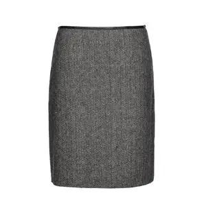 SMART AND JOY Marled Wool Formal Mini Skirt - Grey