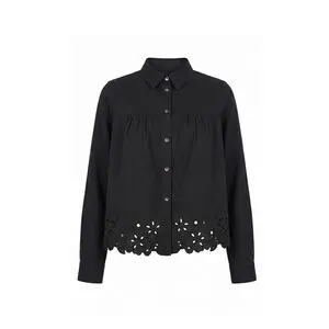 NOOKI DESIGN Koren Embroidered Blouse - Black