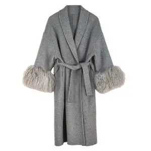 SHADED THE LABEL The Perran Wool & Mongolian Shearling Coat