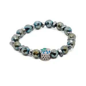 EBRU JEWELRY Hematite Energy Bracelet - Silver