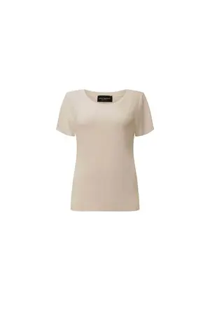JAMES LAKELAND Short Sleeve Beige Top - Brown