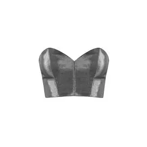 VESTIAIRE D'UN OISEAU LIBRE Metallic Corset Top