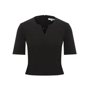 MAAN ISTANBUL Half Sleeve Blouse Flow Of Blue Memory - Black