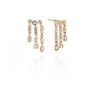 AARIA LONDON Paros Illusion Earrings - Silver