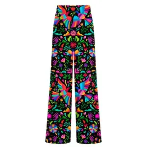 ALOHA FROM DEER Printed Wide Leg Trousers - Black