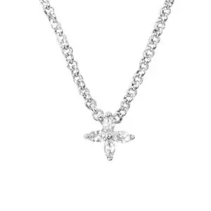 UCHI & SOTO Kinmokusei Floral Pendant Necklace - Silver