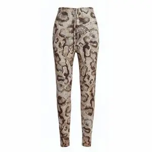 BEFITNESSLOU Snake Animal Print Legging - Beige