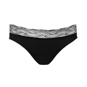 ZD ZERO DEFECTS Diana Mid-rise Lace Brief – Softness With Soy Fiber Color - Black