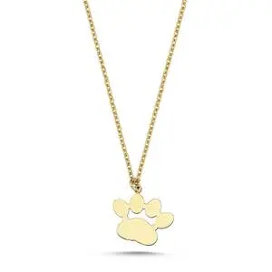 ECCE ARTISAN DIAMONDS Solid Paw Necklace - Gold