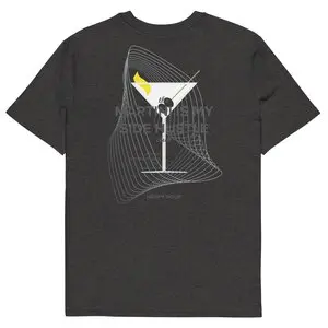 ANCHOR & CREW Organic Cotton T-shirt With Martini Graphic - Black