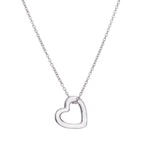POSH TOTTY DESIGNS Sterling Mini Open Heart Necklace - Silver