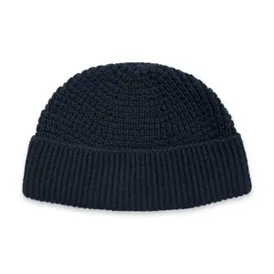 PAUL JAMES KNITWEAR Lightweight Cotton Whitby Docker Beanie Navy - Blue