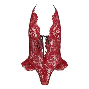 BELLE ET BON BON Valentines Love Valentina Deep Cherry Lace Body - Red