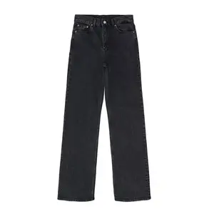 DR. DENIM Echo High Straight Tar Retro - Black