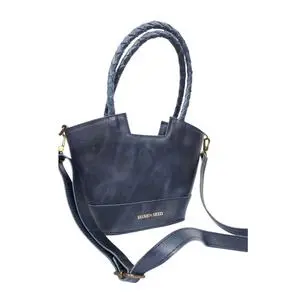 LAUREN REED CO Mini Leather Crossbody Bag - Blue
