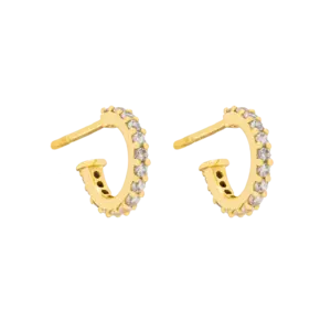 LAVANI JEWELS Eclectic Shine Small Hoops - White