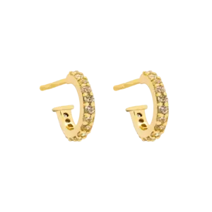 LAVANI JEWELS Eclectic Shine Small Hoops Yellow