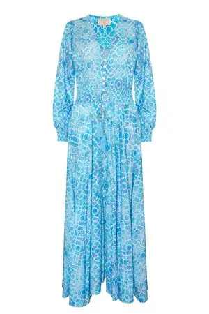 SOPHIA ALEXIA Azure Mosaic St Tropez Maxi Dress