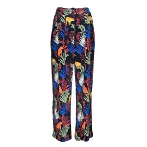 LALIPOP DESIGN Printed Ecovero™ Satin Wide-leg Pants