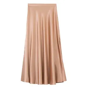 BEL CASHMERE Victoria Silk Skirt In Latte - Brown