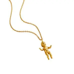 POSH TOTTY DESIGNS Yellow Plated Lucky Baby Charm Necklace - Gold